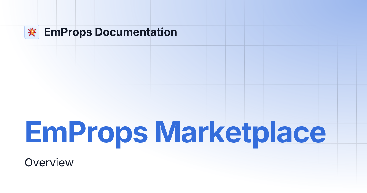 EmProps Marketplace | EmProps Documentation