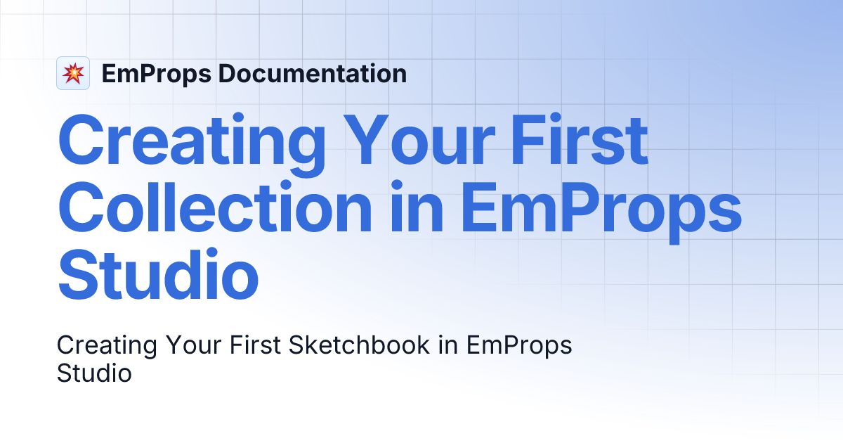 Creating Your First Collection in EmProps Studio | EmProps Documentation